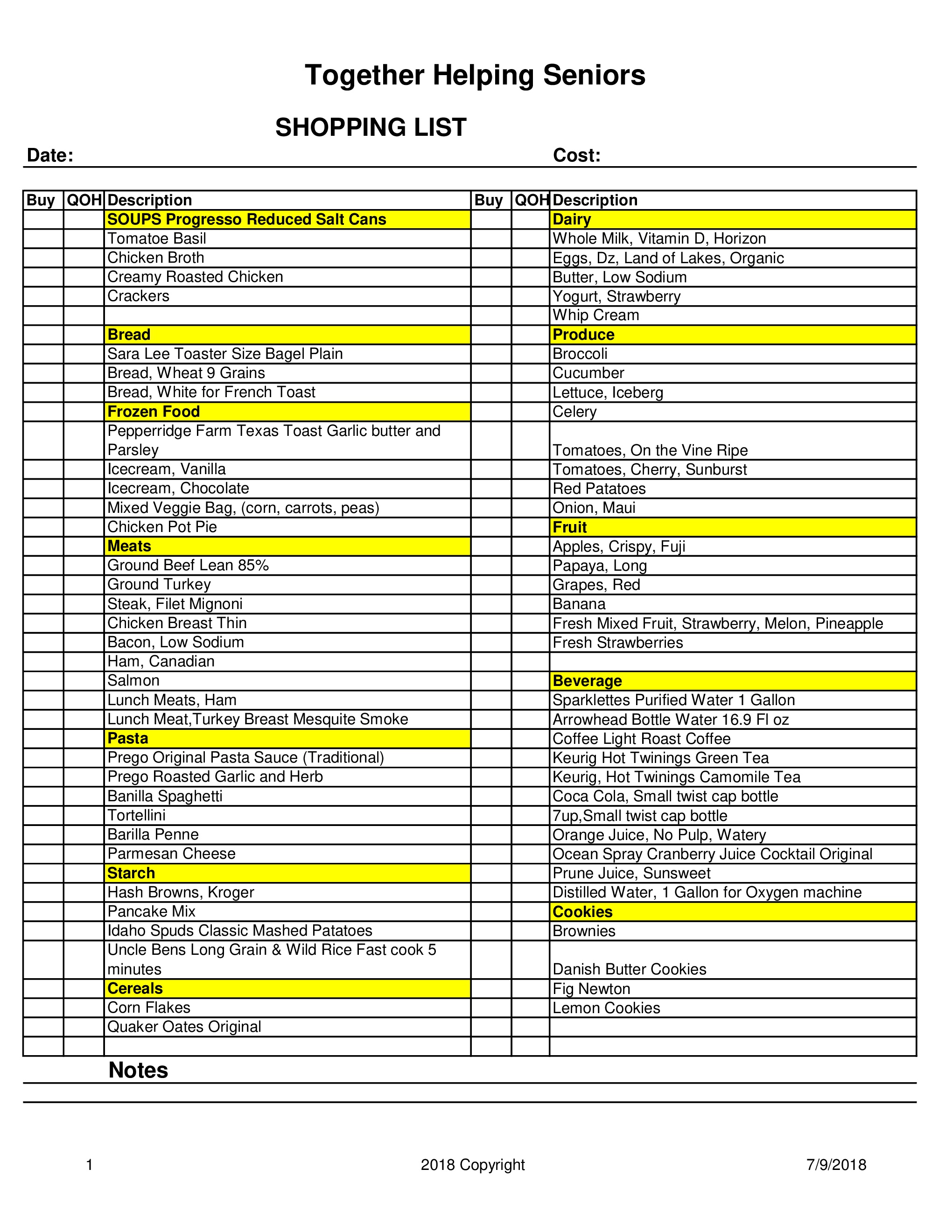Shopping List Together Helping Seniors Shopping List Together Helping Seniors
